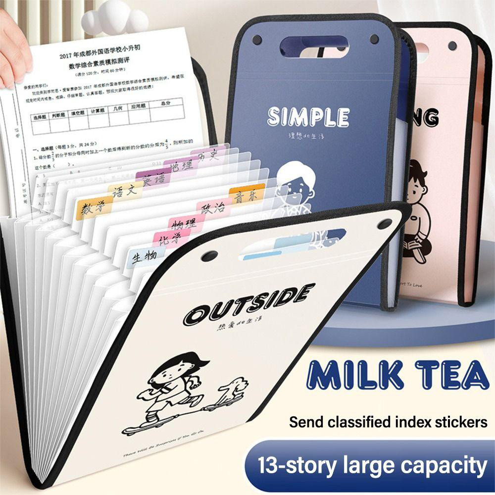 Portable Folder Sorting File Bag Bill Organizer with Pockets Expanding ...