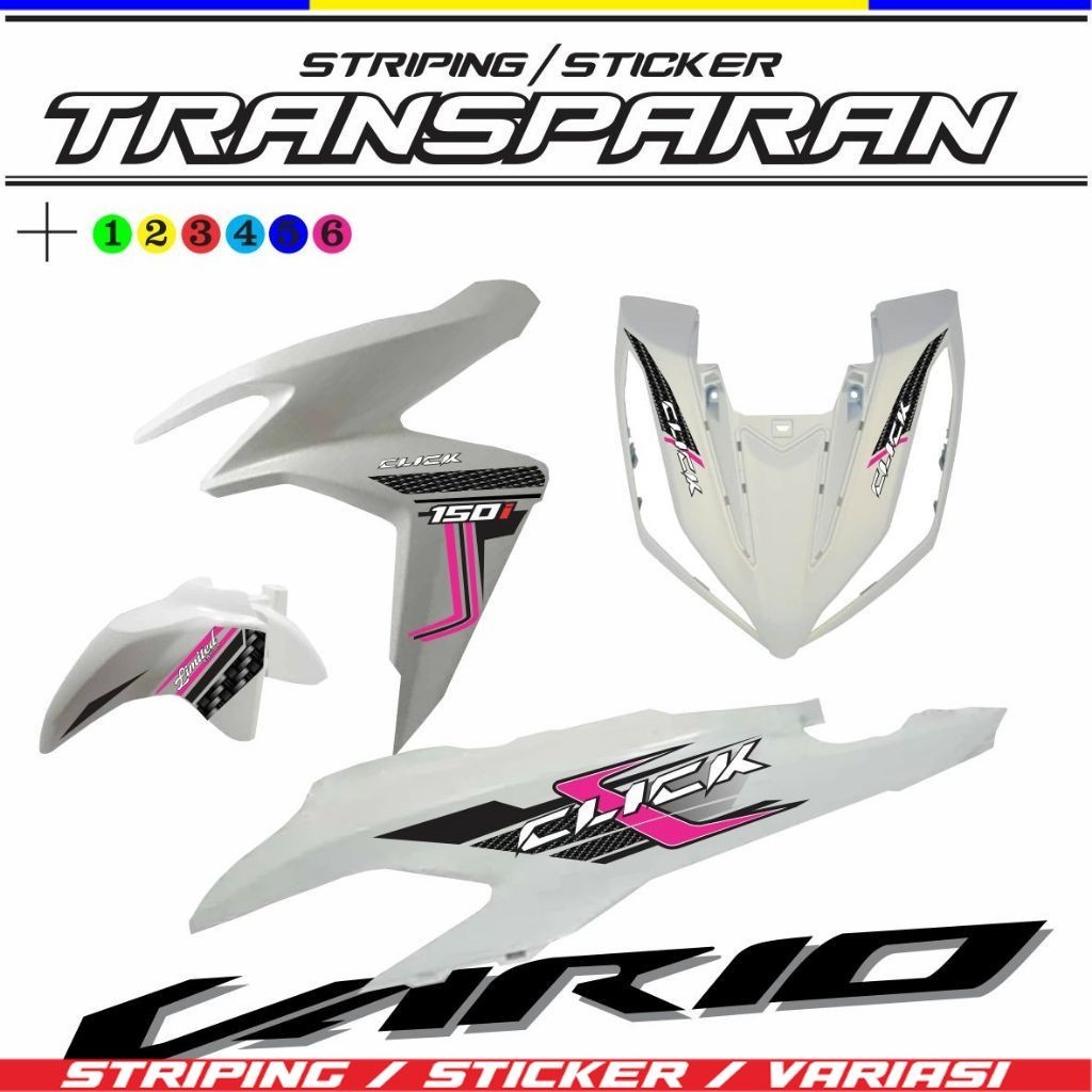 Uv TRANSPARENT STRIPING sticker VARIO LED NEW GEN 1 GRAPHIC THEME 2018 ...