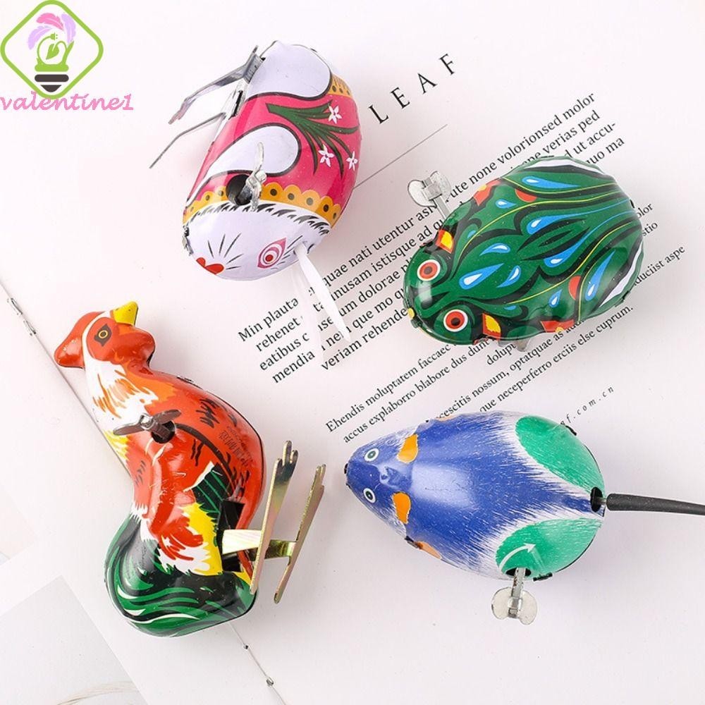 AVALENTINE Iron Clockwork Frog Fidget Toy Vintage Tank toy Jumping Frog ...