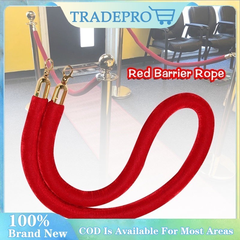 1.5M Red Crowd Control Rope Barrier Rope For VIP Queue Posts | Shopee ...