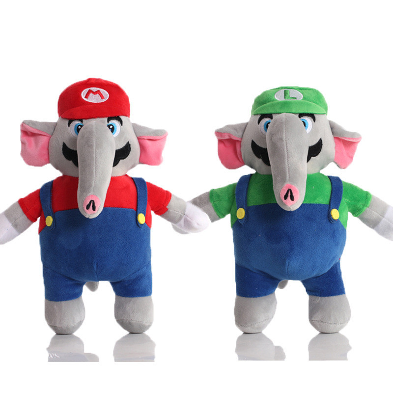 Super Mario Bros. Elephant Mario and Luigi Plush Toys 12-inch - Cute ...