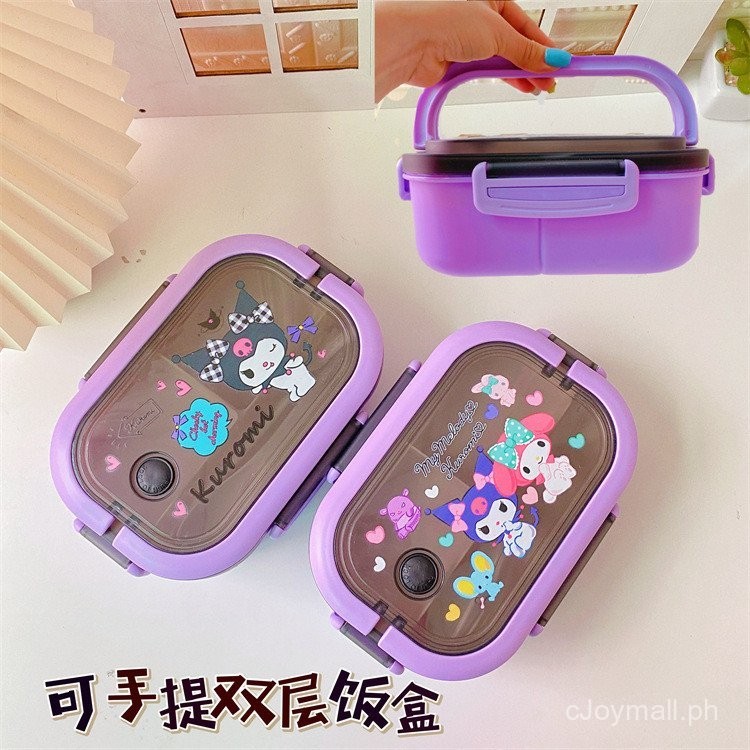 Japanese Cute Girl Heart Double Layer Clow M Portable Lunch Box Bento ...