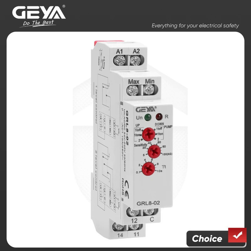 GEYA GRL8 Liquid Level Control Relay Electronic Liquid Level Controller ...