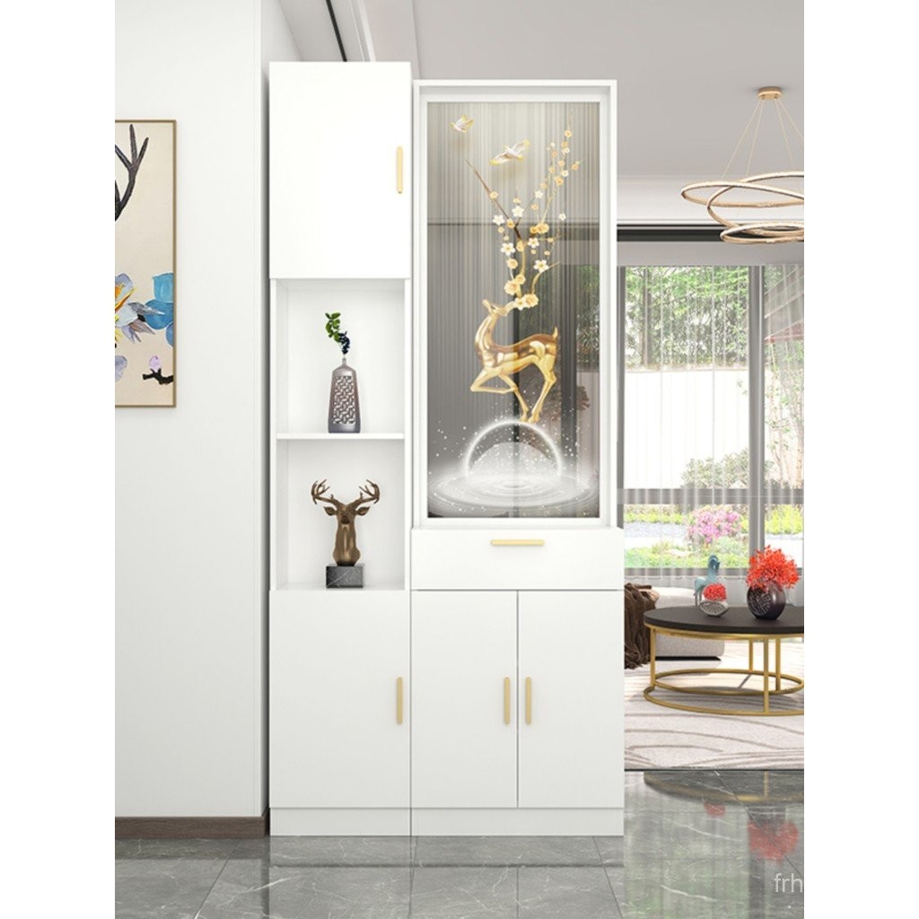 Screen Partition Shelf Entryway Living Room Solid Wood Facing the Main ...