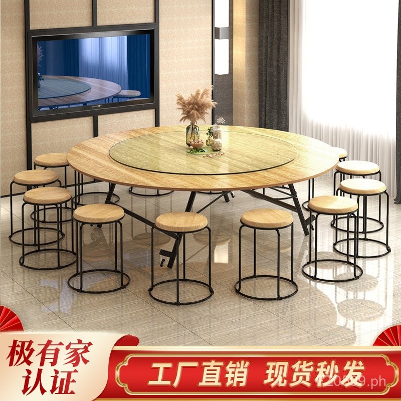 Dining Table Hotel10Rotating Folding Table cs Glass Round Simple Dining ...