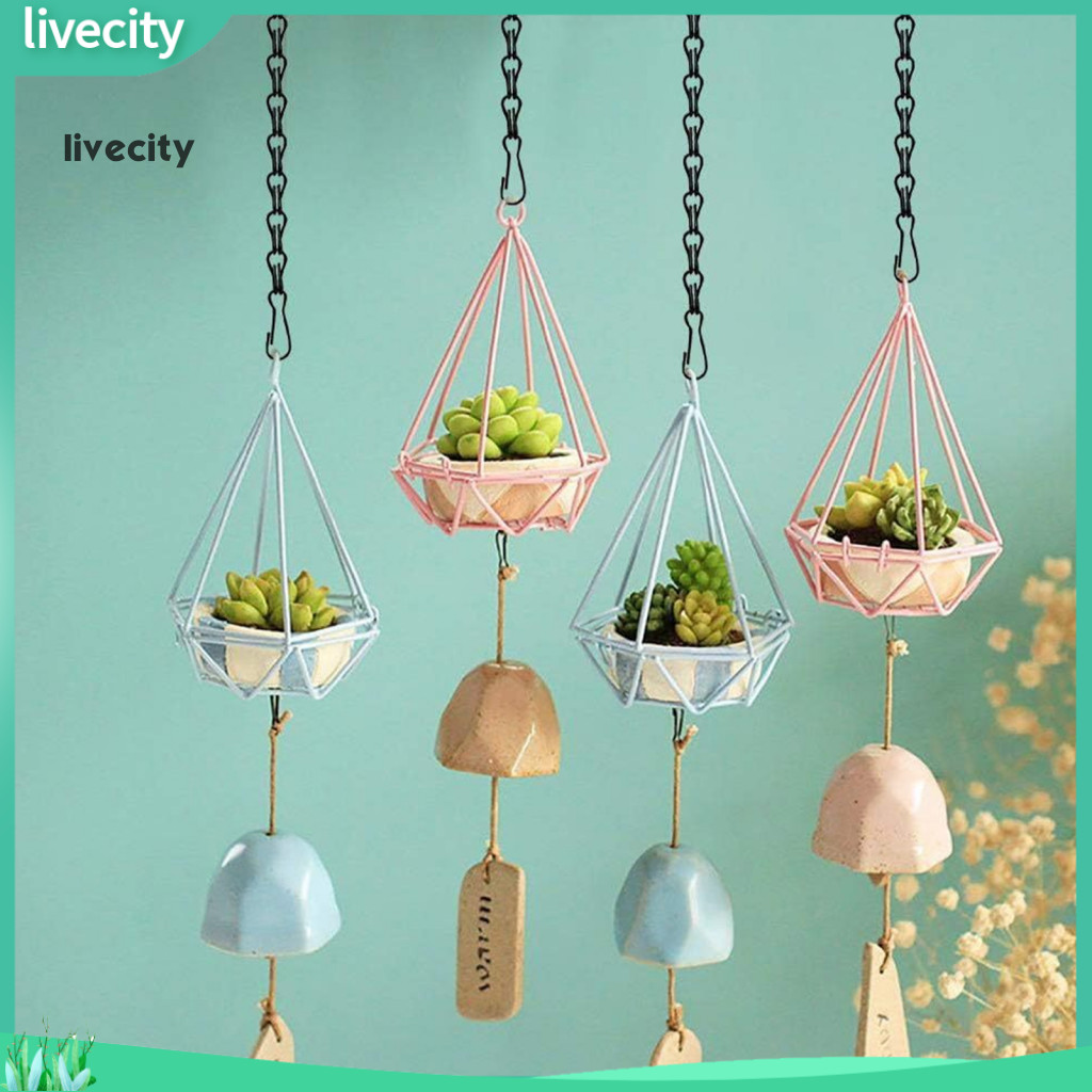 livecity| Plant Hanging Chains Wind Chime Hangers Adjustable Metal ...