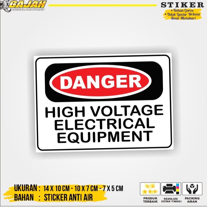 HIGH VOLTAGE SIGN STICKER ELECTRICAL EQUIPMENT STICKER / HIGH VOLTAGE ...