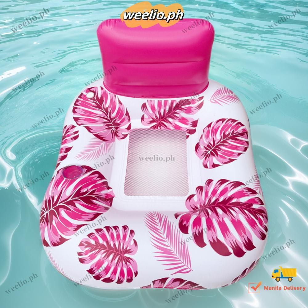 Pool Lounge Float Inflatable Pool Floats Ergonomic Floating Chair for ...