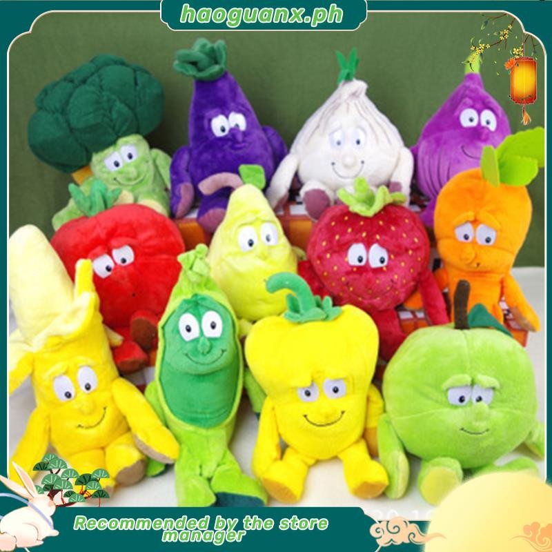 25cm Fruits Vegetables Plush Toy Garlic Strawberry Broccoli Watermelon ...