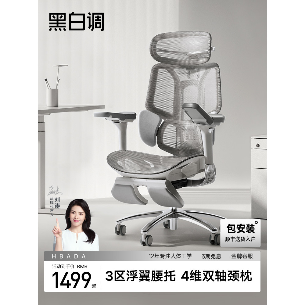 Black and White Tone E3Structural Master pro Ergonomic Chair Computer ...