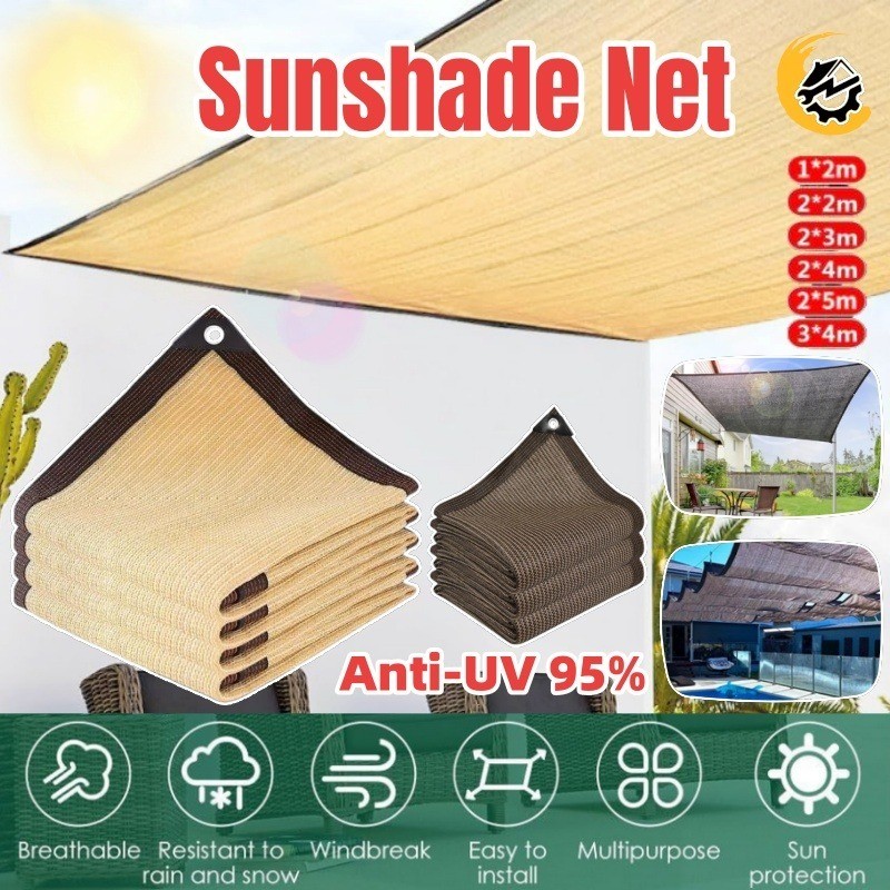 Anti-UV Sun Shade Net Encrypted Sunblock Net Outdoor Garden Swimming ...