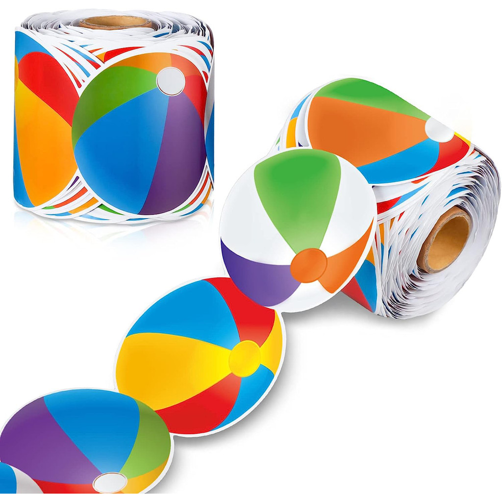 1 Roll 5M Bulletin Board Border Beach Ball Border Trim Borders for ...