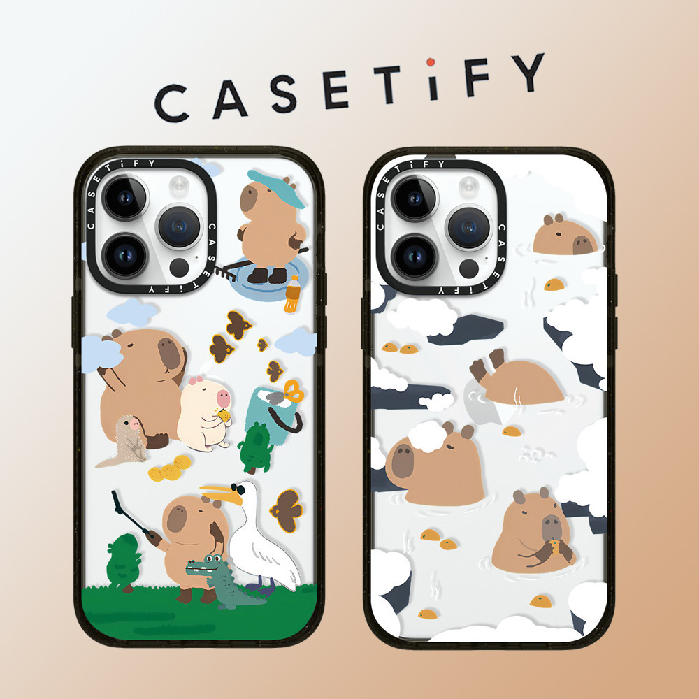 CASETIFY Cartoon Cute capybara Transparent Acrylic Phone Case For ...
