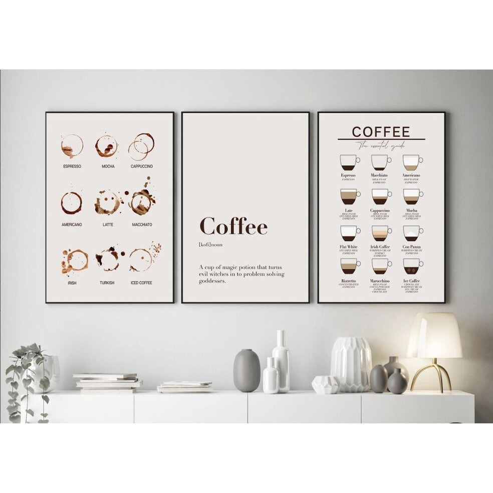 Coffee Prints Coffee Definition Abstract Coffee Stain Bar Kitchen ...