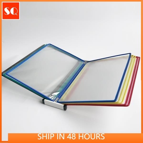 Wall-Mounted Flip-Leaf Information Rack A4 5-Leaf Loose-Leaf Folder ...