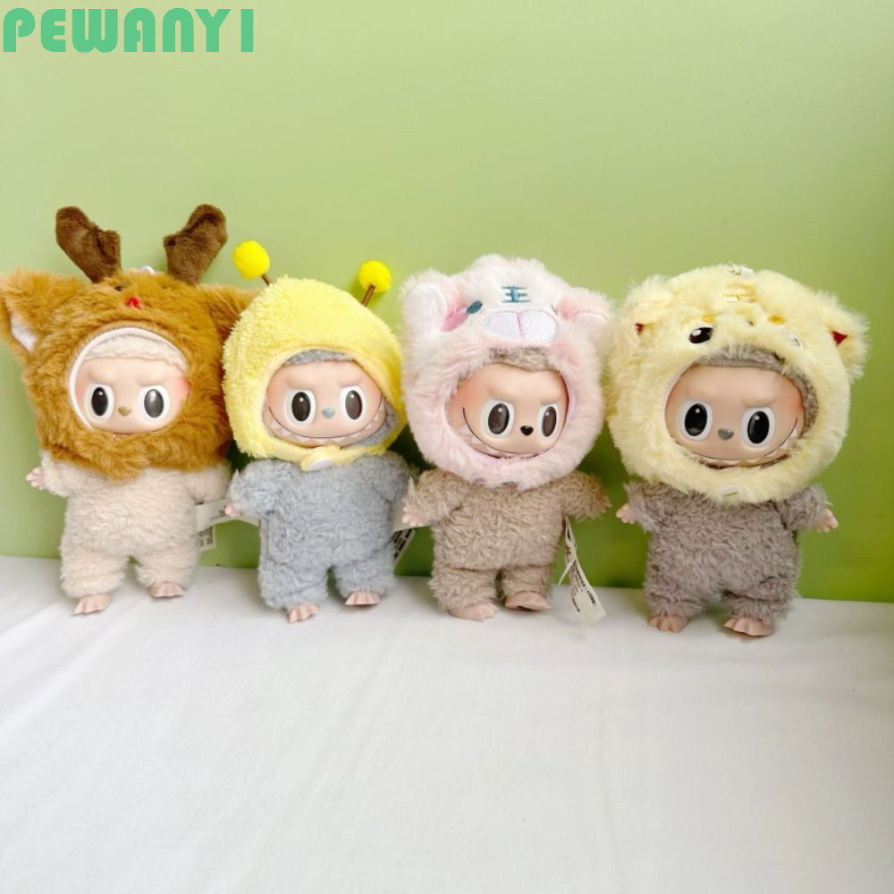 PEWANY1 17cm Labubu Doll Dress, Ear Hat Handmade Headgear Labubu Doll ...