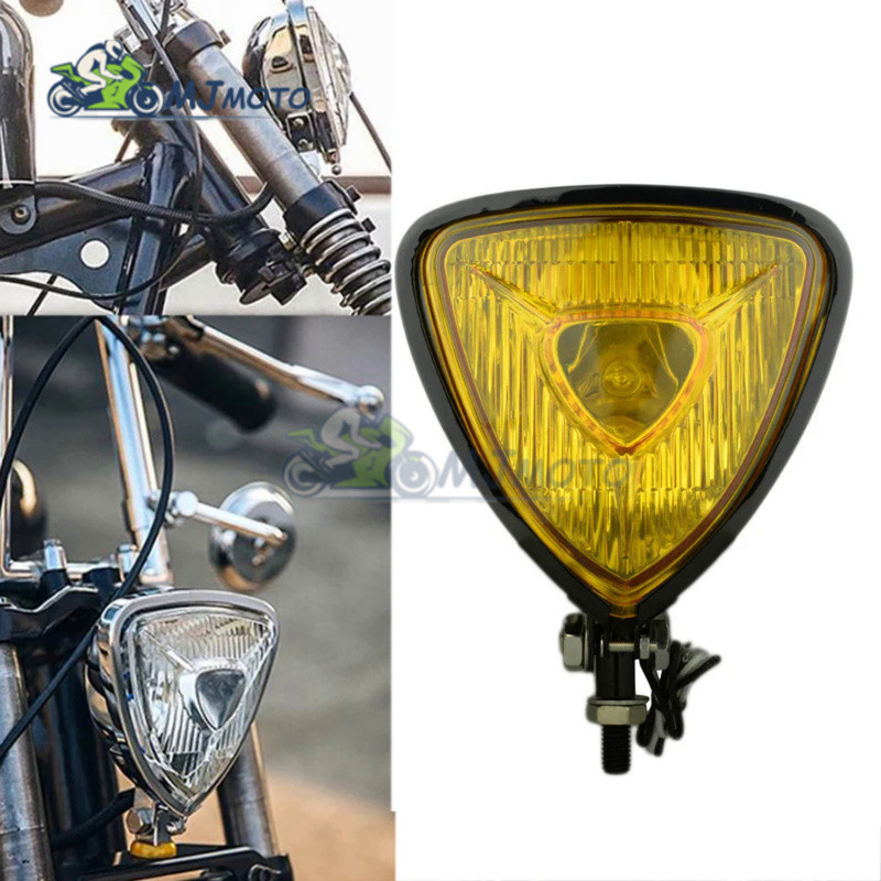 4 COLORS Option Headlight Vintage Triangle Headlight Headlamp For ...