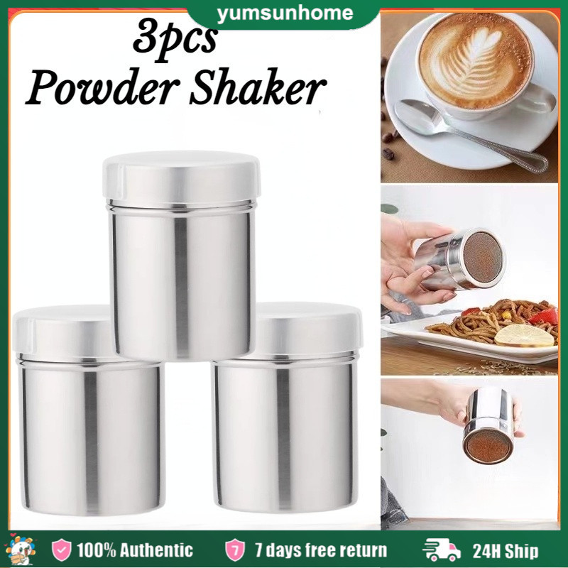 3PCS Coffee Stencil Coffee Powder Shaker Mesh Shaker Powdered Sugar ...