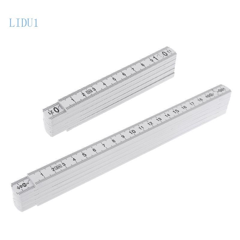 lidu11 Compact Folding Meter Stick Measuring Stick Plastic 1 2M Length ...