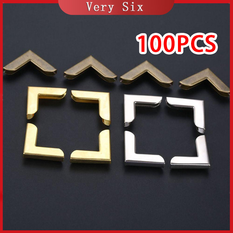100Pcs Corner Bracket Metal Corner Protector for Book / Menu / Journals ...