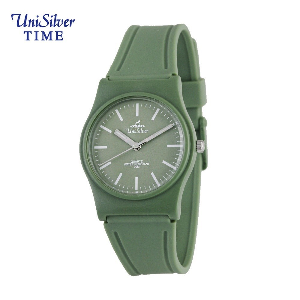 UniSilver TIME Women's Analog Green Rubber KW3771-2324 Watch | Shopee ...
