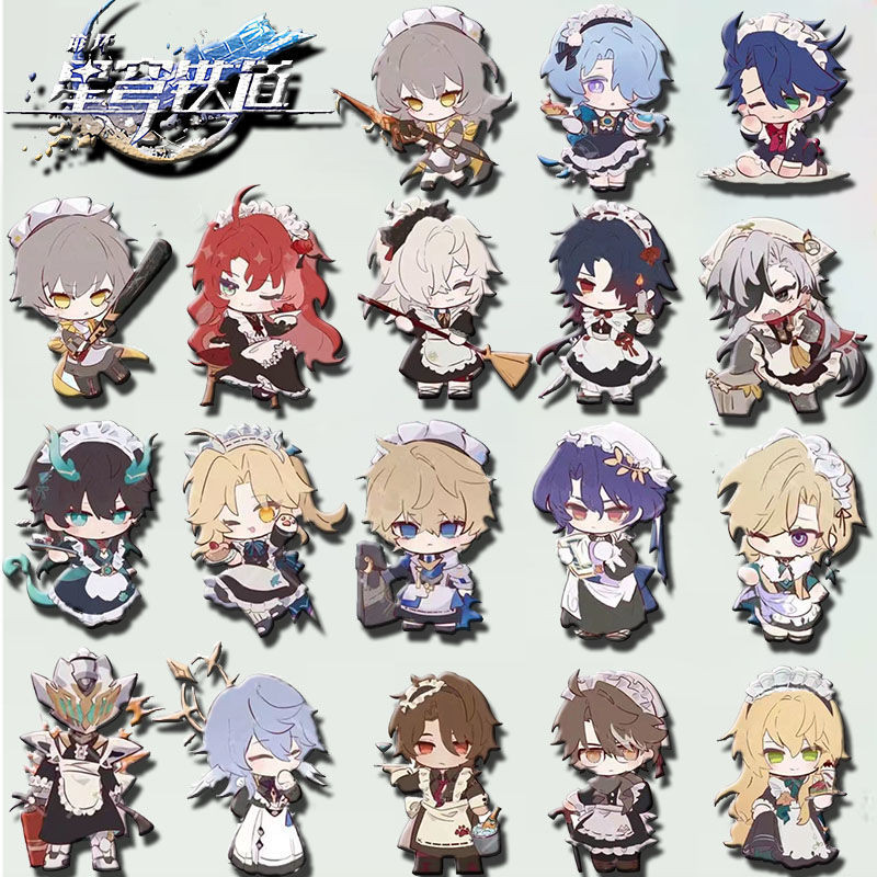 Honkai: Star Rail Peripheral Maid Brooch Aventurine Kafka Sunday March ...