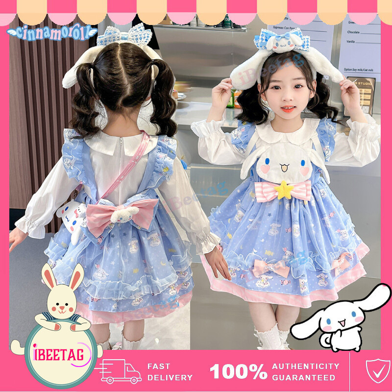 2024 Sanrio Cinnamoroll Lolita Graceful Princess Dress Summer Cute Girl ...