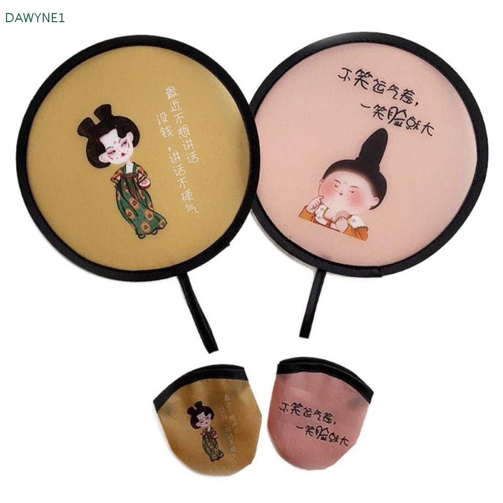 DWAYNE1 Mini Flying Disk Fan, Decorative Cartoon Folding Fans, Circular ...