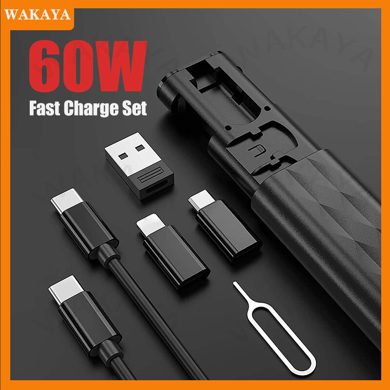 Fast Charger Cord Storage Box Kits With Card Removal Pin 60W For ios ...