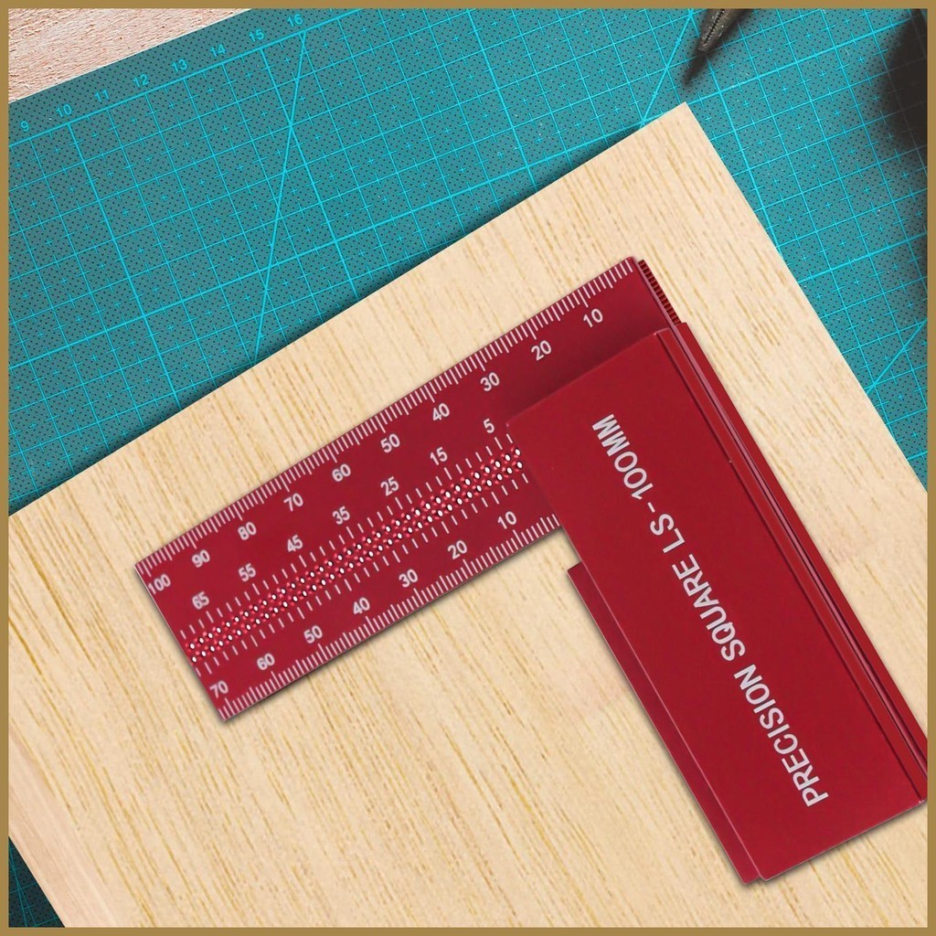 Framing Square 4-Inch Heavy Duty L-Shaped Rulers Woodworking Tools with ...