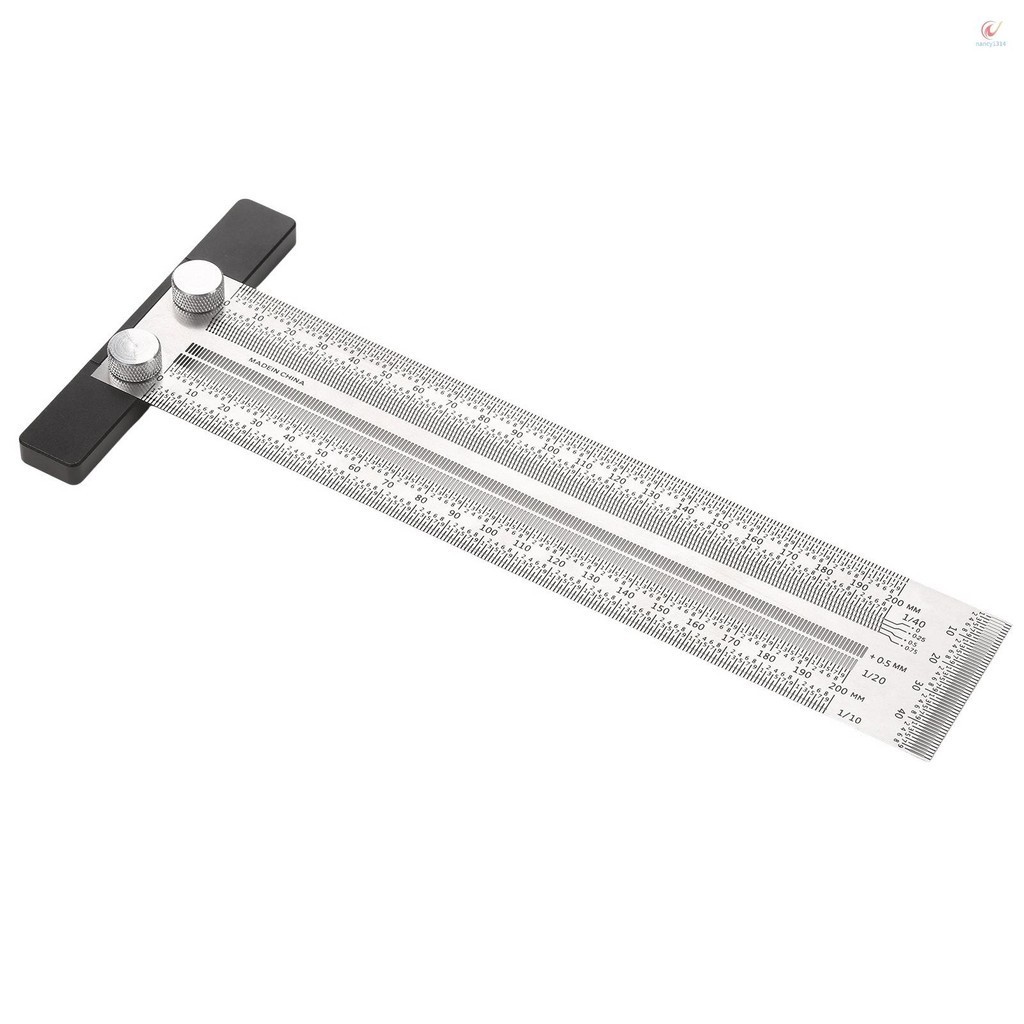 Nancy High-Precision Scale Ruler Marking Ruler T-Type Hole Ruler Right ...