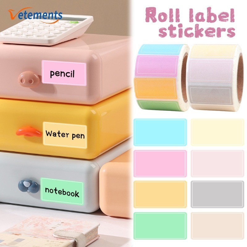 1-3 Rolls Multipurpose Waterproof Label Stickers - Handwritten Name ...
