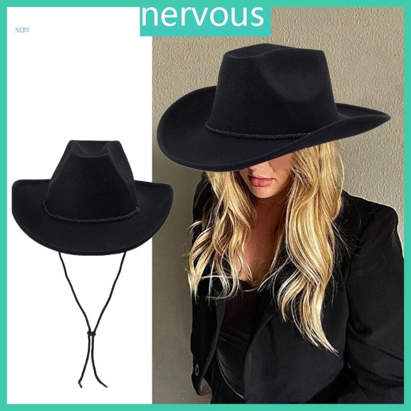 NERV Summer Cowboy Hat for Male Outdoor Fedoras Hat Western Windproof ...