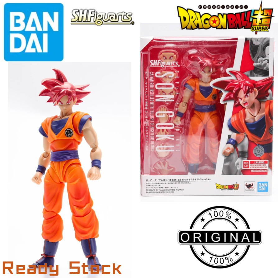 【In Stock】BANDAI S.H.Figuarts SHF Super Saiyan God Son Goku Ver2.0 Dragon Ball Super Action ...