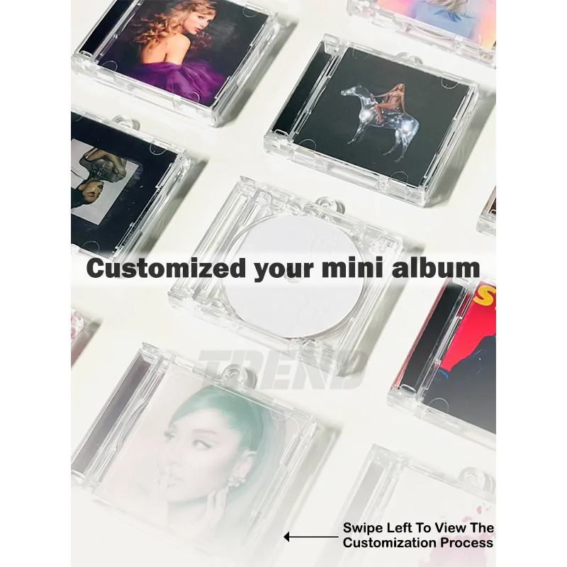 DIY Customization 】 Mini Album Keychain Handmade NFC Induction Taylor Swift Billie Bieber ...
