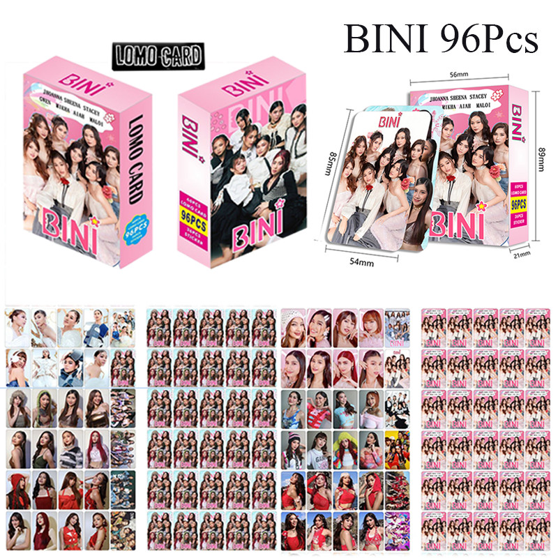 96Pcs BINI Photocards Jhoanna Sheena Aiah Mikha Postcards Lomo Cards ...