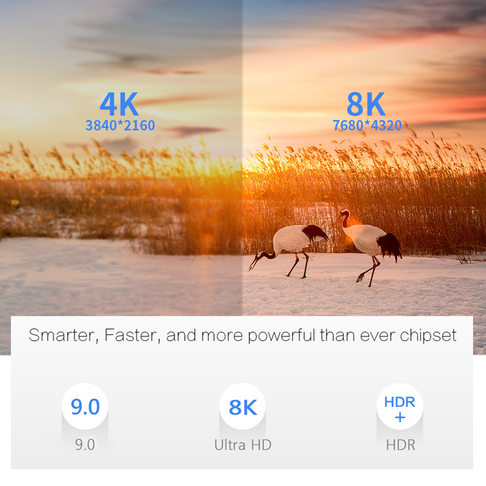 Android 9.0 Set Top Box 2.4&5 GHz WiFi BT 4.0 Media Player Set Top Box ...