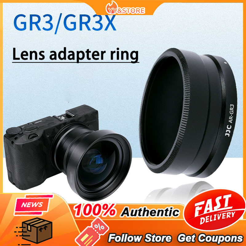JJC AR-GR3X Metal Lens Adapter Replace GA-2 for Ricoh GR3x GR IIIx Camera to Mount 49mm UV CPL ...