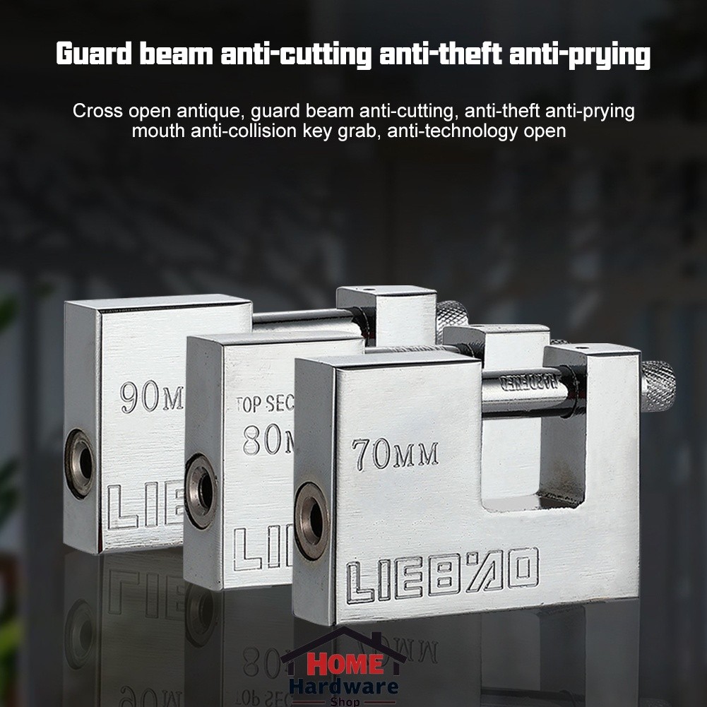 Super Large 60/70/80/90mm Gold Steel Burglar Padlock Security Safety ...