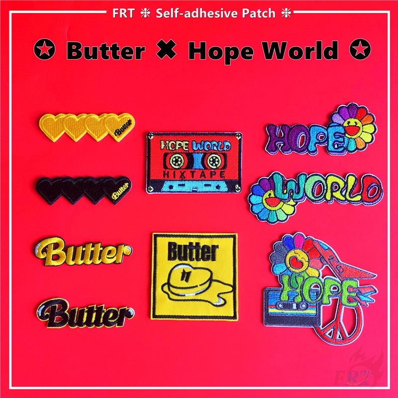 ☸ Butter Hope World Self-adhesive Sticker Patch ☸ 1Pc DIY Iron on Sew ...