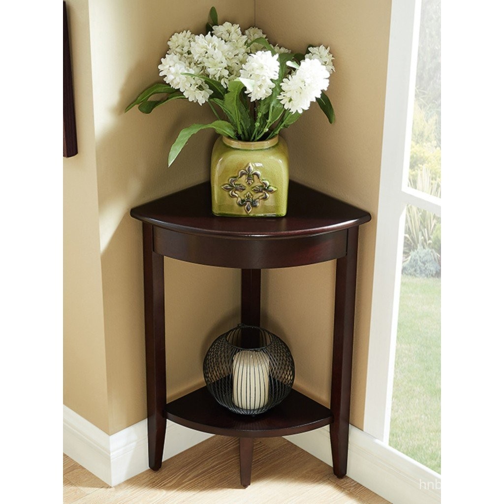 Small Corner Table Triangle Side Table American Style Wall Corner ...