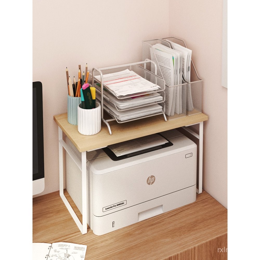 Office Storage Rack Desk Printer Workstation Laptop Heightening Shelf ...