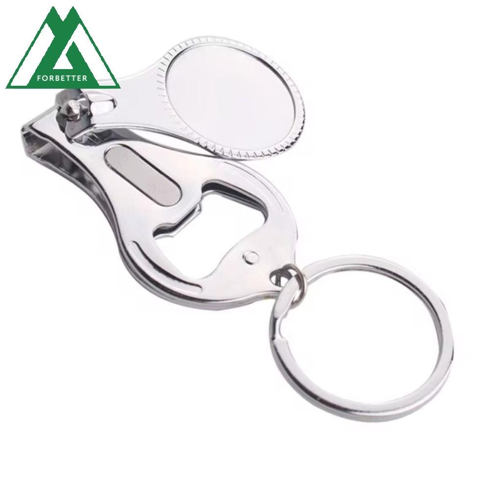FORBETTER Nail Clippers Keychain, 3 in 1 Toenail Pedicure Bottle Opener ...
