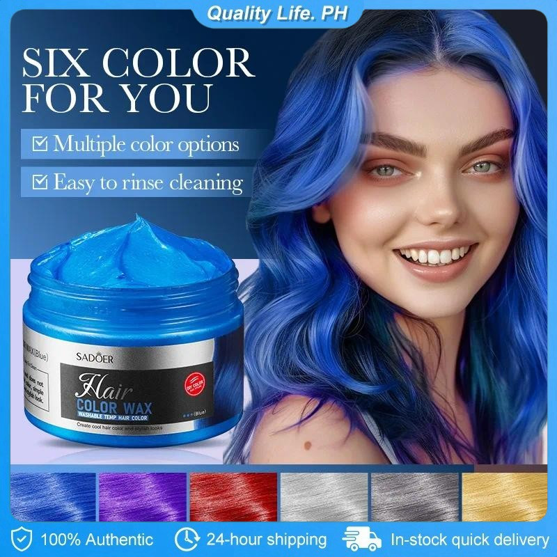 Hair Wax Color Temporary Hair Wax Natural Hairstyle Coloring for Men ...