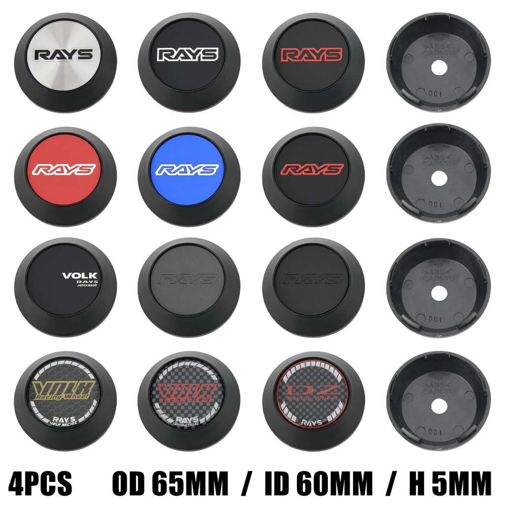 JDM Car Styling 65mm RAYS Rim Wheel Cap Wheel Hub Cap VOLK Racing Wheel ...