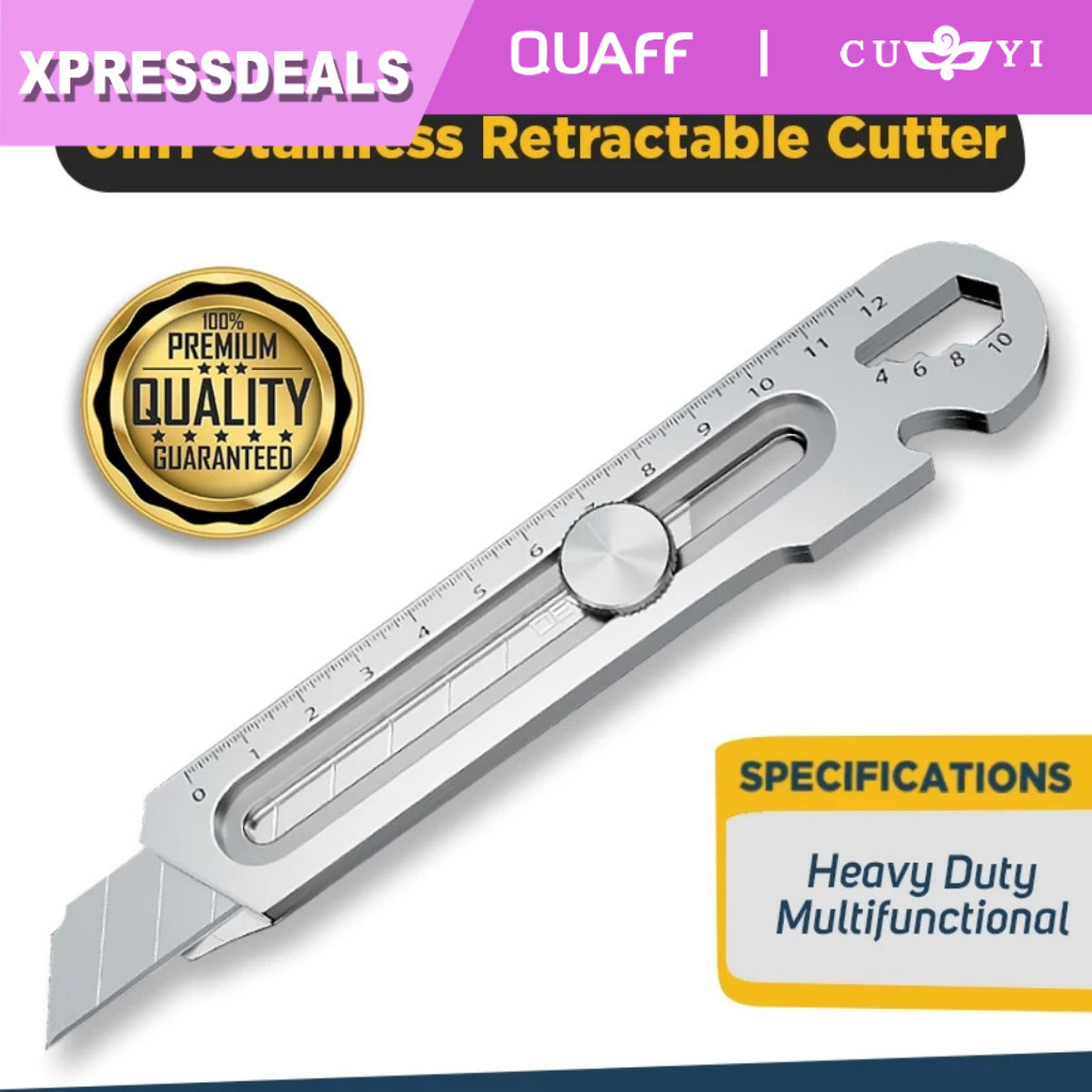 6 in 1 Heavy Duty 18mm Multifunctional Blade Paper Cutter Stainless ...