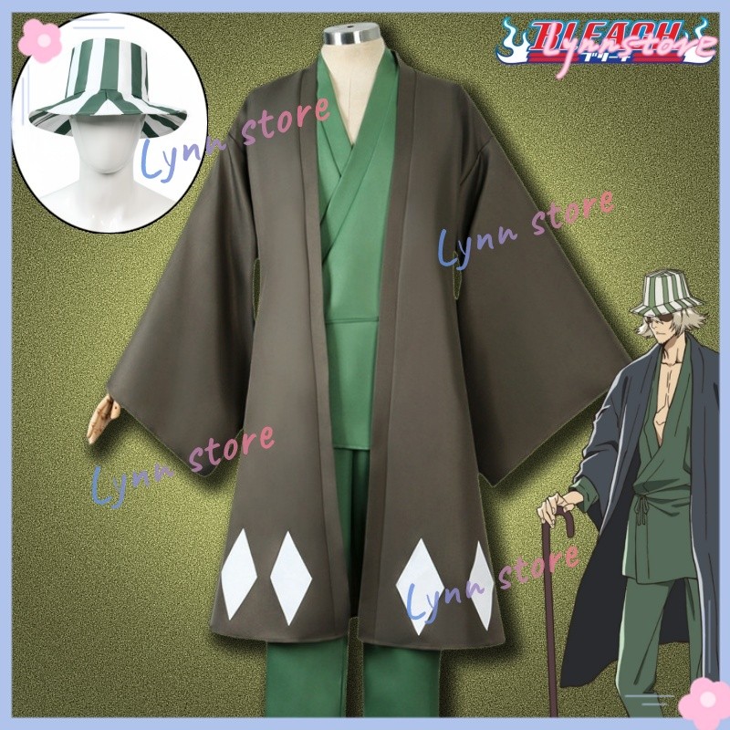 Anime BLEACH Kisuke Urahara Cosplay Costume Kisuke Cosplay Kimono ...
