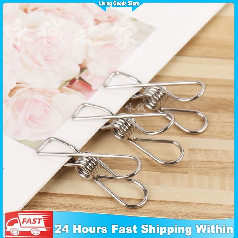 20PCS Multipurpose Stainless Steel Clips Anti-rust Clothing Clamps ...