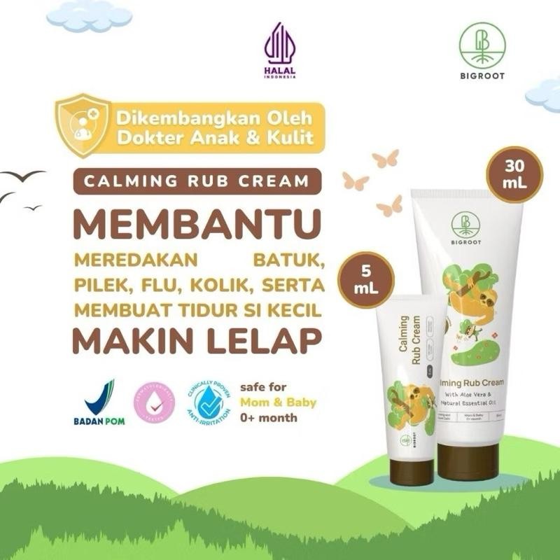 Bigroot Calming Rub Cream Relieves Bloating and Colic Warms the skin of ...