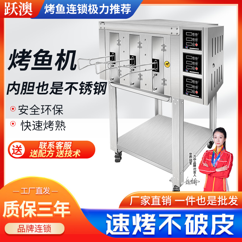 Yueao New Model Fish Grill Commercial Electric Gas Automatic ...